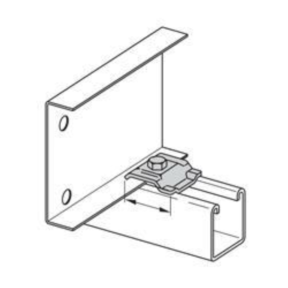 CABLE TRAY CLAMP HOLD DOWN 2-1/4" LENGTH ZINC PLATED | Guillevin