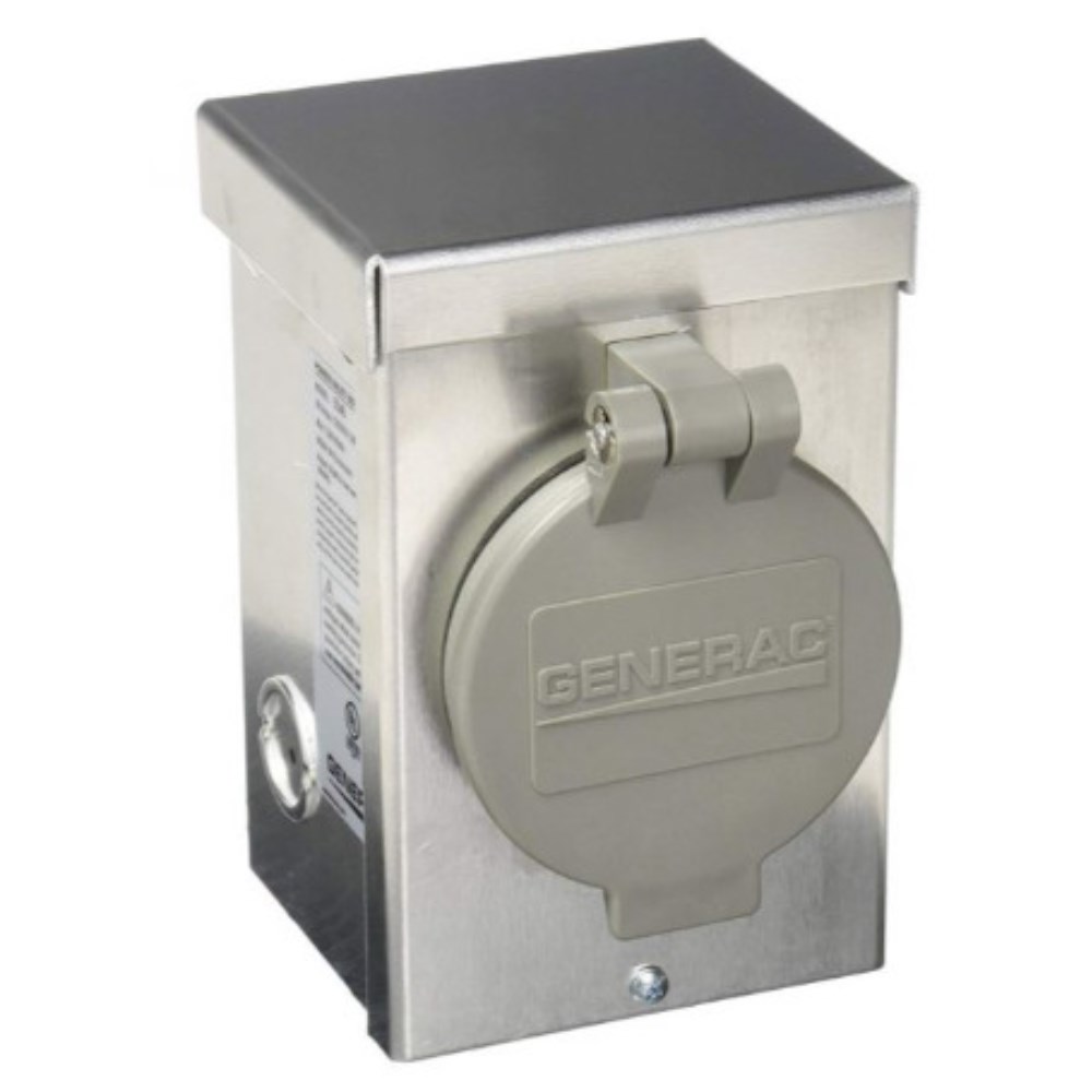 GENERAC 30 AMP 125/250V ALU POWER INLET BOX WITH SPRING | Guillevin
