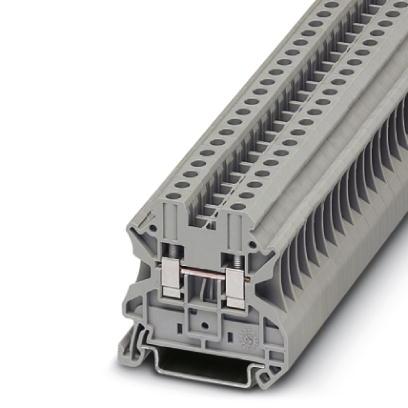 TERMINAL BLOCK FEED-TROUGH FOR #26-10 WIRE UT 4 GRAY | Guillevin