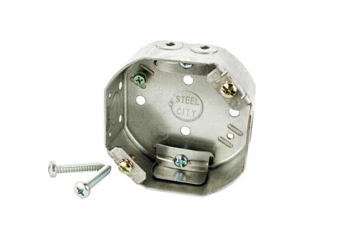 BOX CEILING OCTAGONAL 4" 1-1/2" DEEP WITH SUPPORT | Guillevin