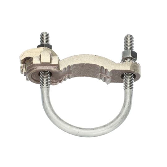 GROUND CLAMP 2-1/2" OUT. DIA. MAST #1/0-8 WIRE STEEL | Guillevin