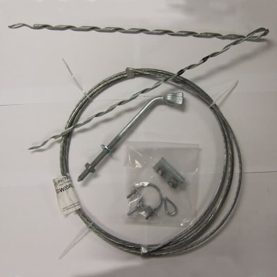GUY KIT FOR 2-1/2" MAST C/W 20' OF 5/16" WIRE -CLAMP-BRCK | Guillevin