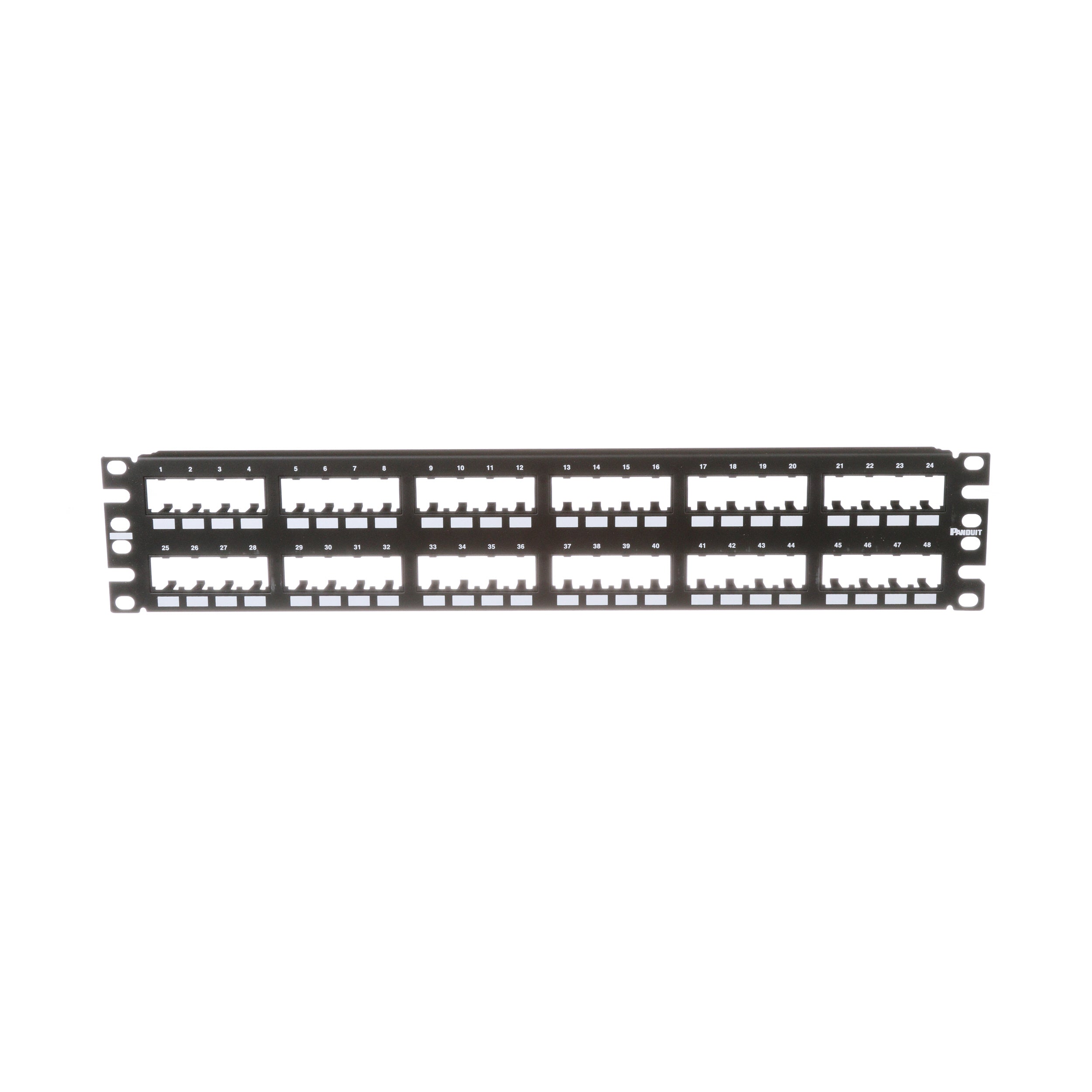 Copper Patch Panel 48 Ports 2U Mini-Com CPP48FMWBLY | Guillevin